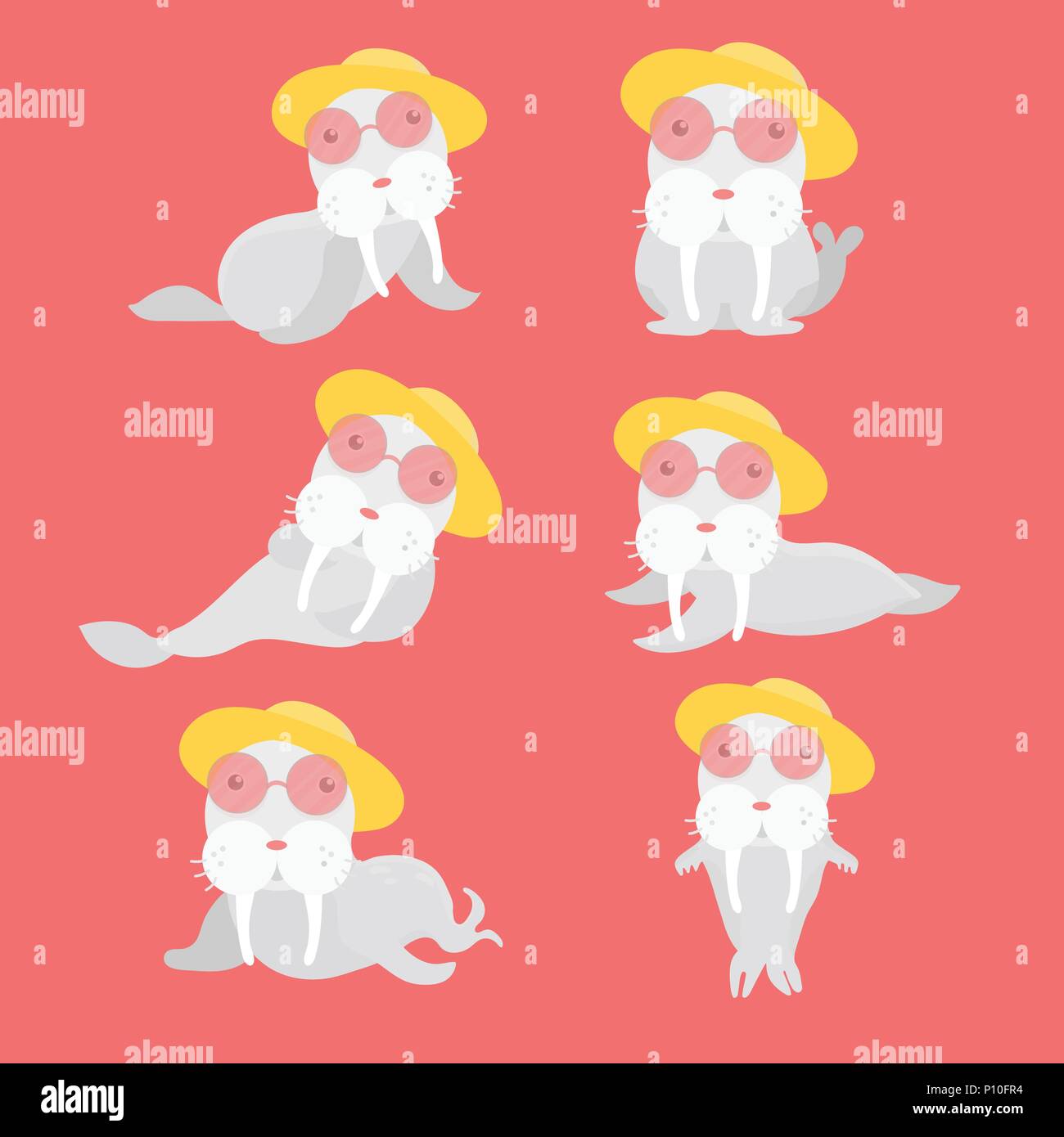 Set different marine animals Stock Vector Images - Alamy