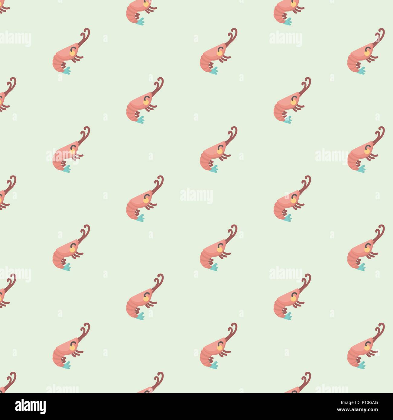 Seamless shrimps pattern Stock Vector Images - Alamy