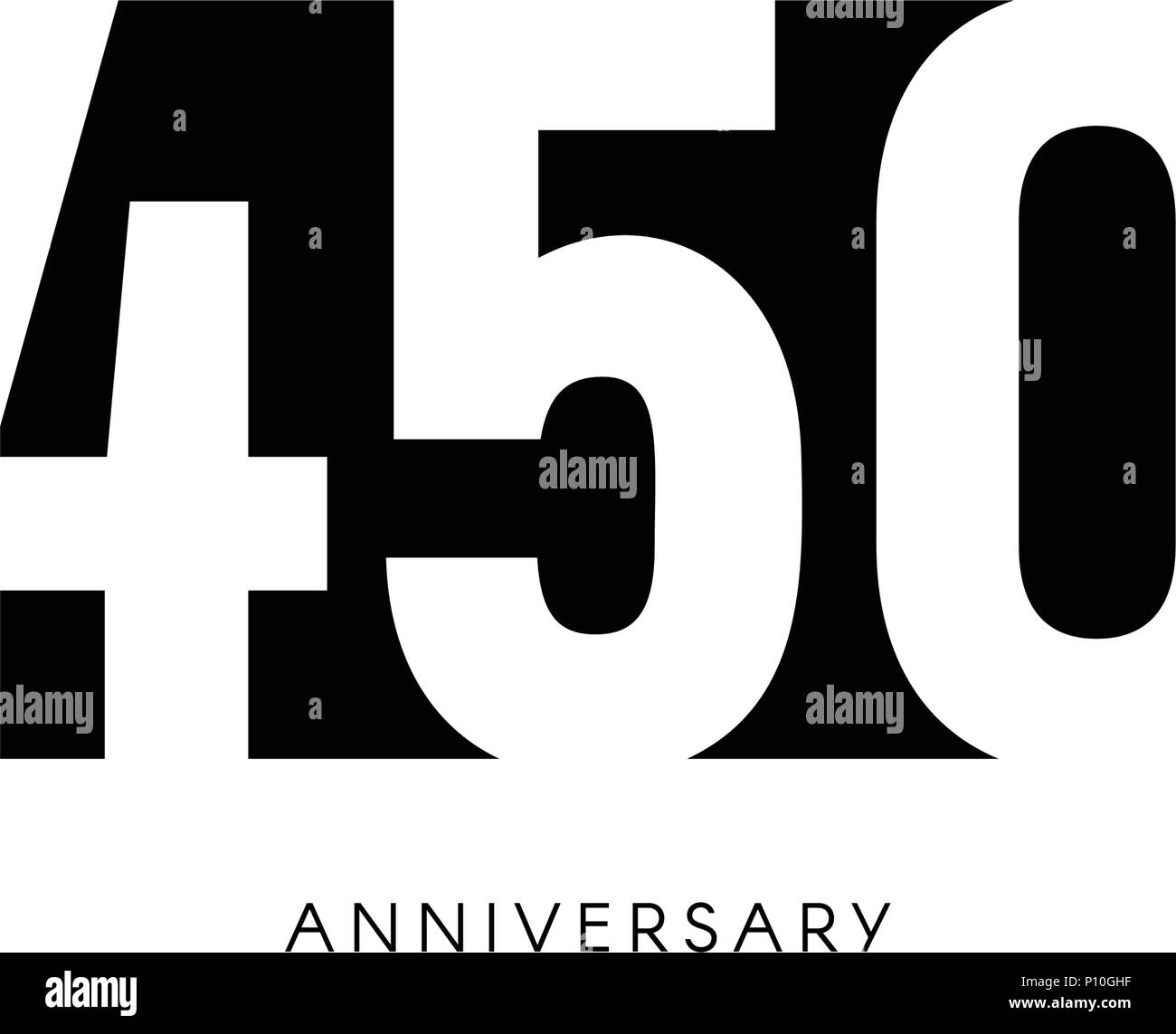 four hundred fifty anniversary, minimalistic logo. Four hundred ...