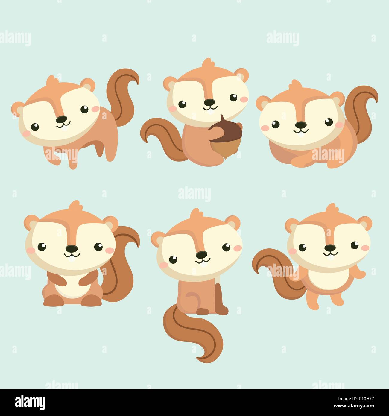 Squirrel red fur in Stock Vector Images - Alamy