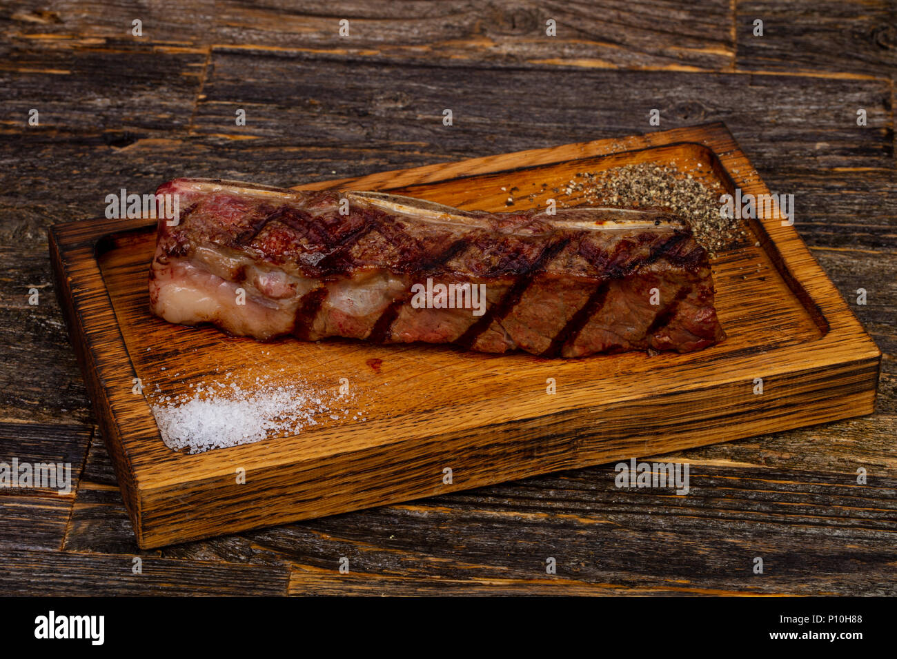 Beef steak short ribs Black Angus Stock Photo - Alamy