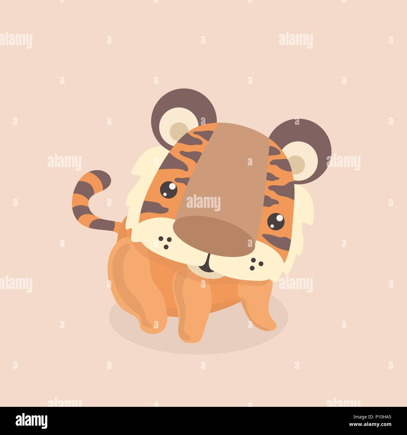 Tiger pastel Stock Vector Images - Alamy