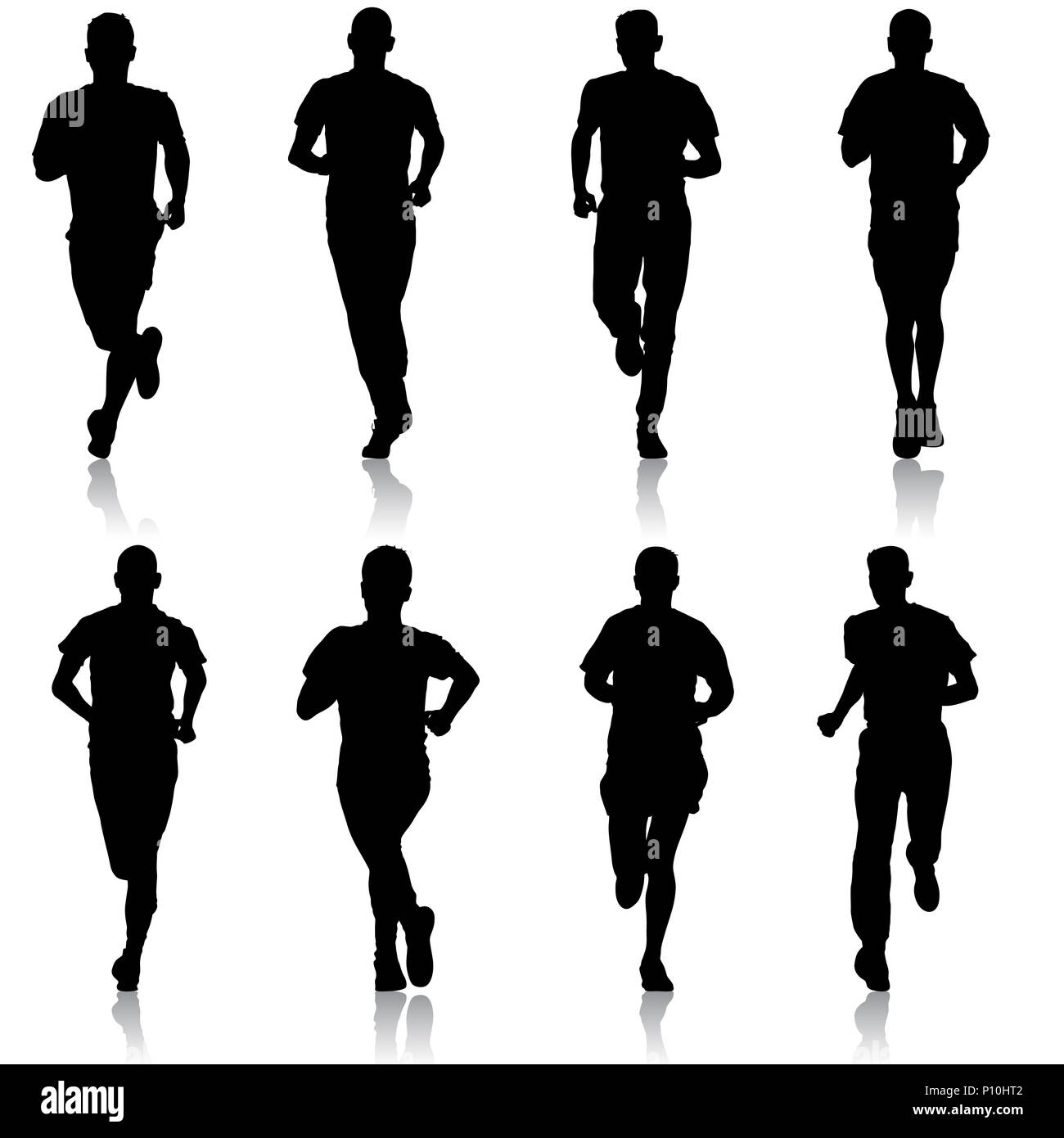 Silhouette on road woman Cut Out Stock Images & Pictures - Alamy