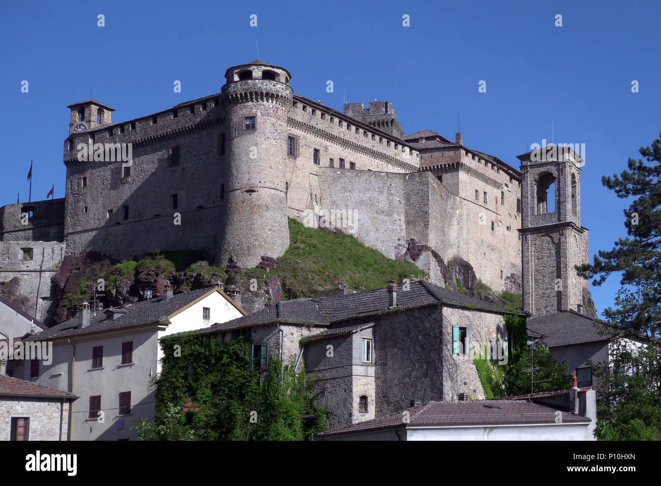 Aerial view of Bardi castle, Parma, Italy Stock Photo - Alamy