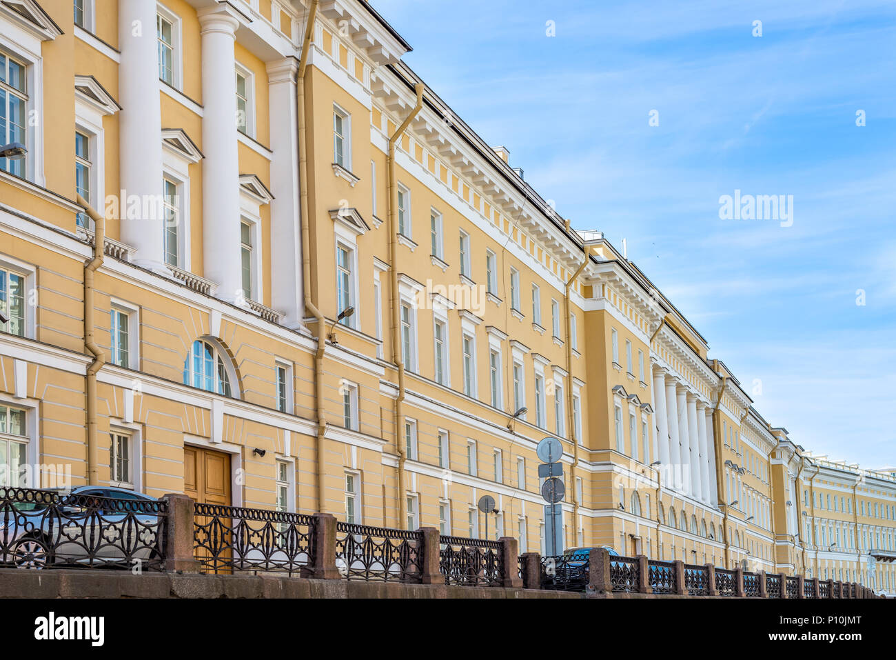 Beautiful building along the Embankments of the Rivers and Channels in ...
