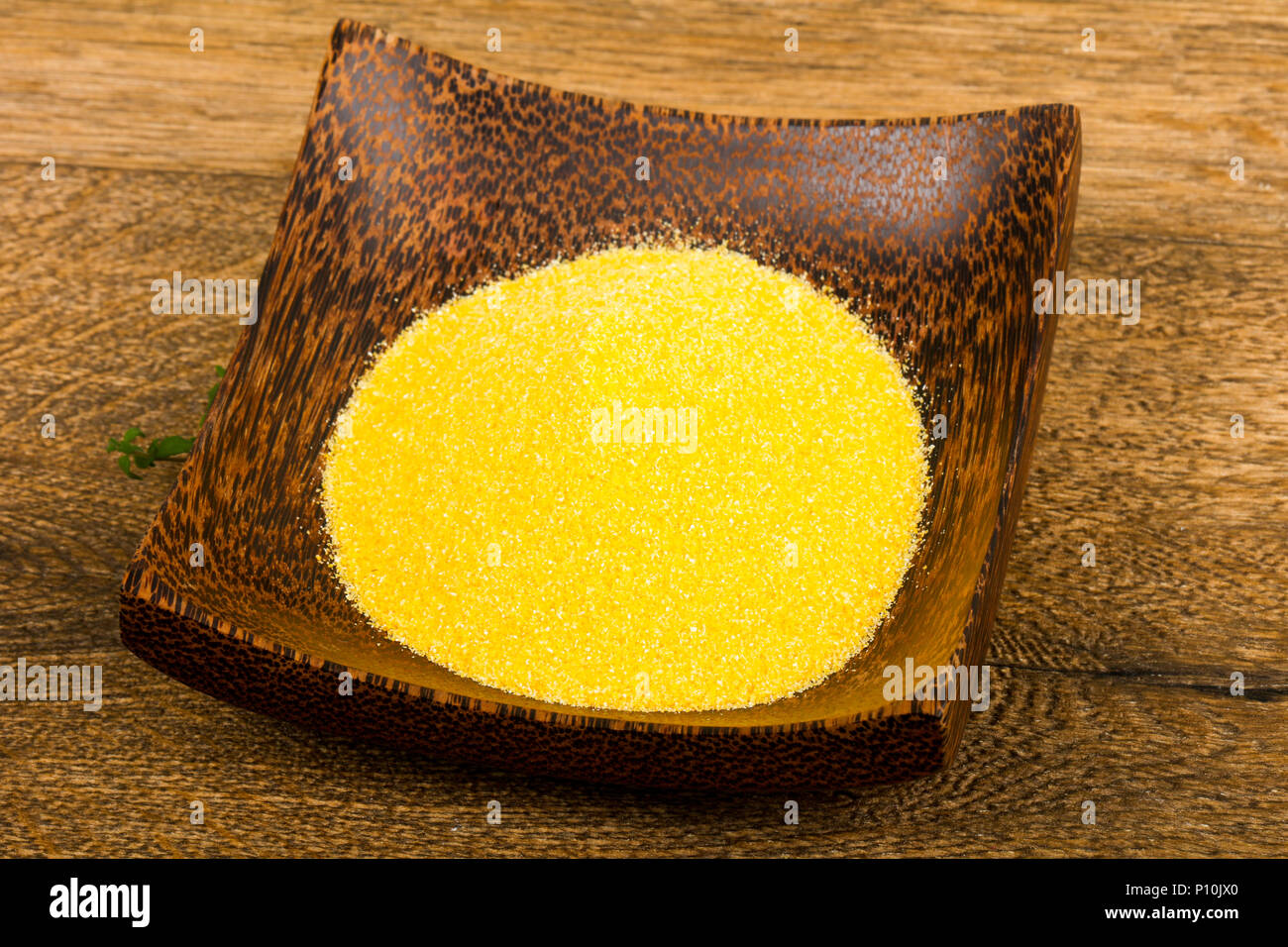 Raw polenta ready for cooking Stock Photo - Alamy