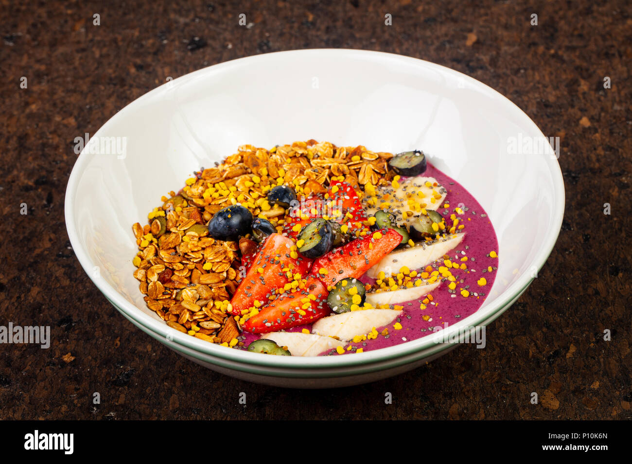 Delicious asai bowl with grits, fruits and berries Stock Photo - Alamy