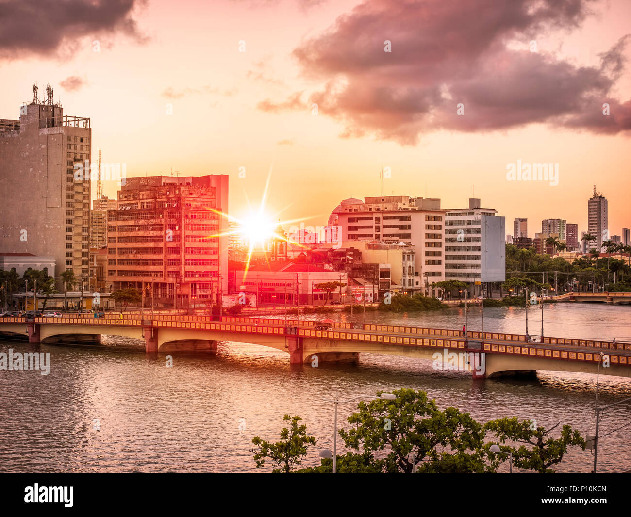 The historic city of Recife in Pernambuco, Brazil at sunrise Stock ...