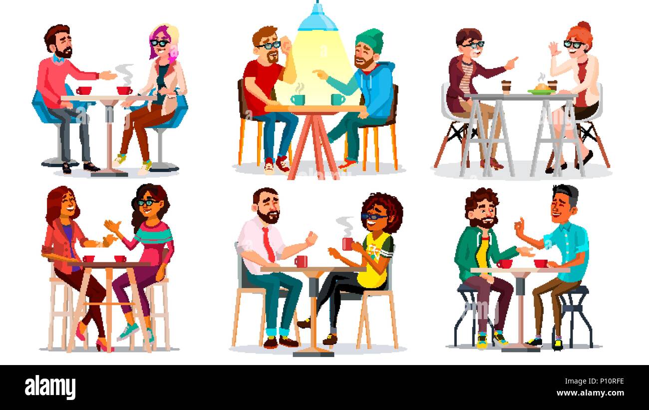 Lunch time meet Stock Vector Images - Alamy