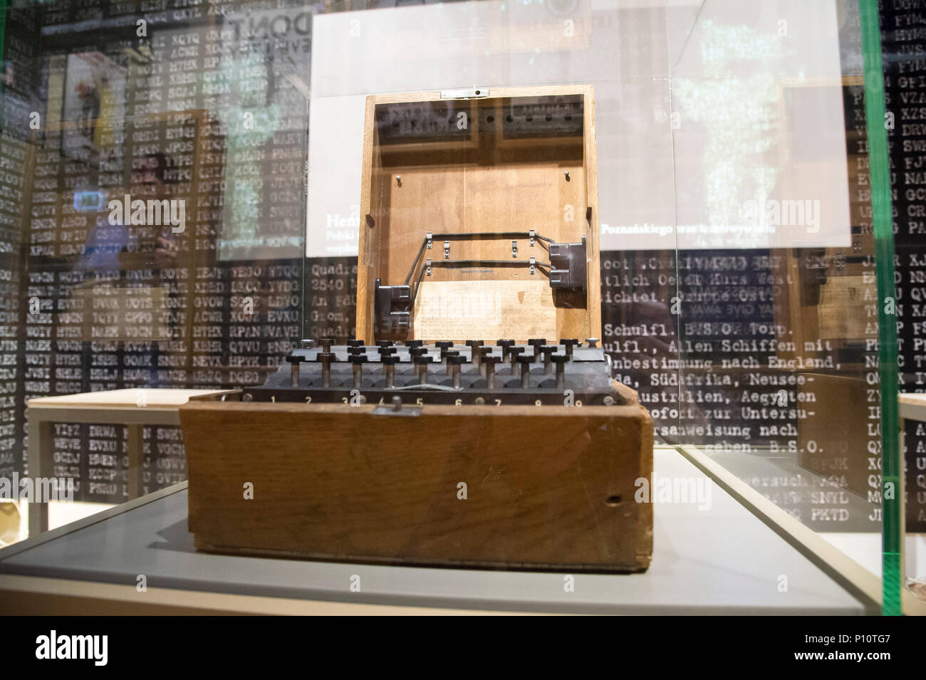 Enigma machine, German electro mechanical rotor cipher machine, used by ...