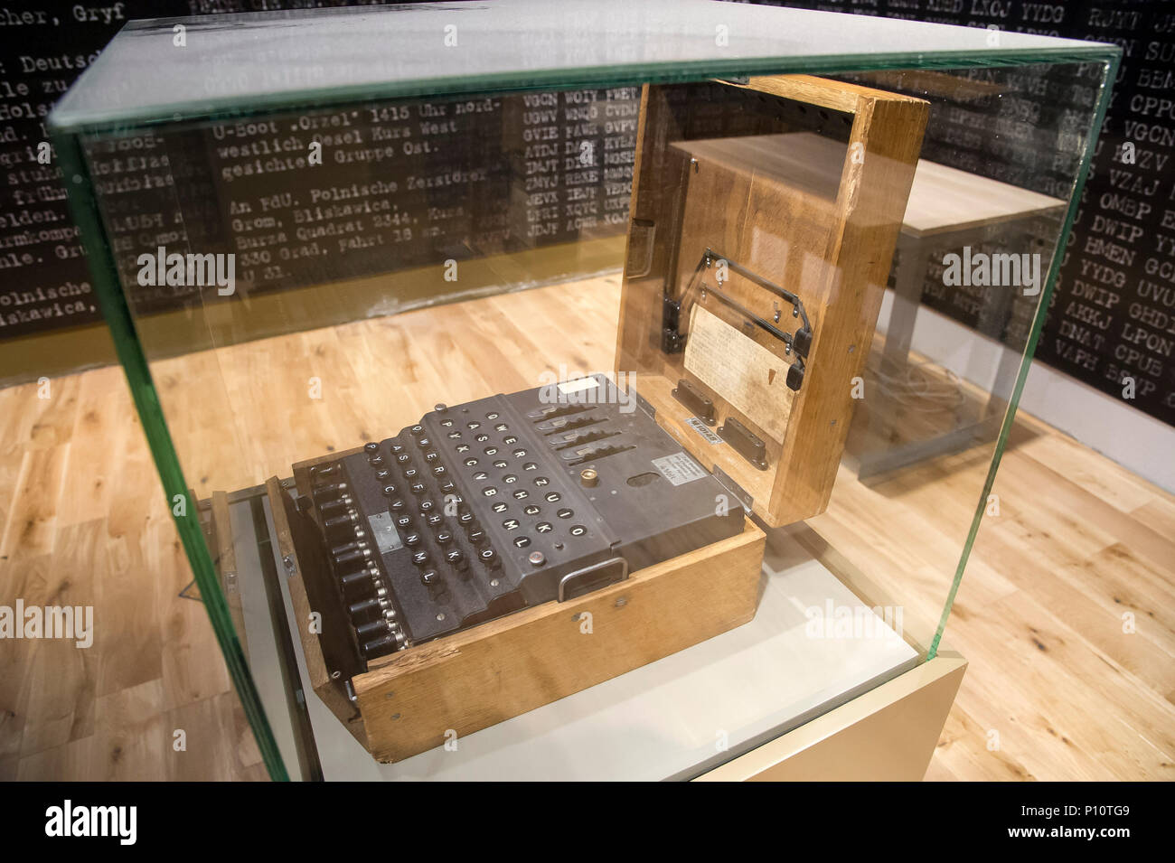 Enigma machine, German electro mechanical rotor cipher machine, used by ...