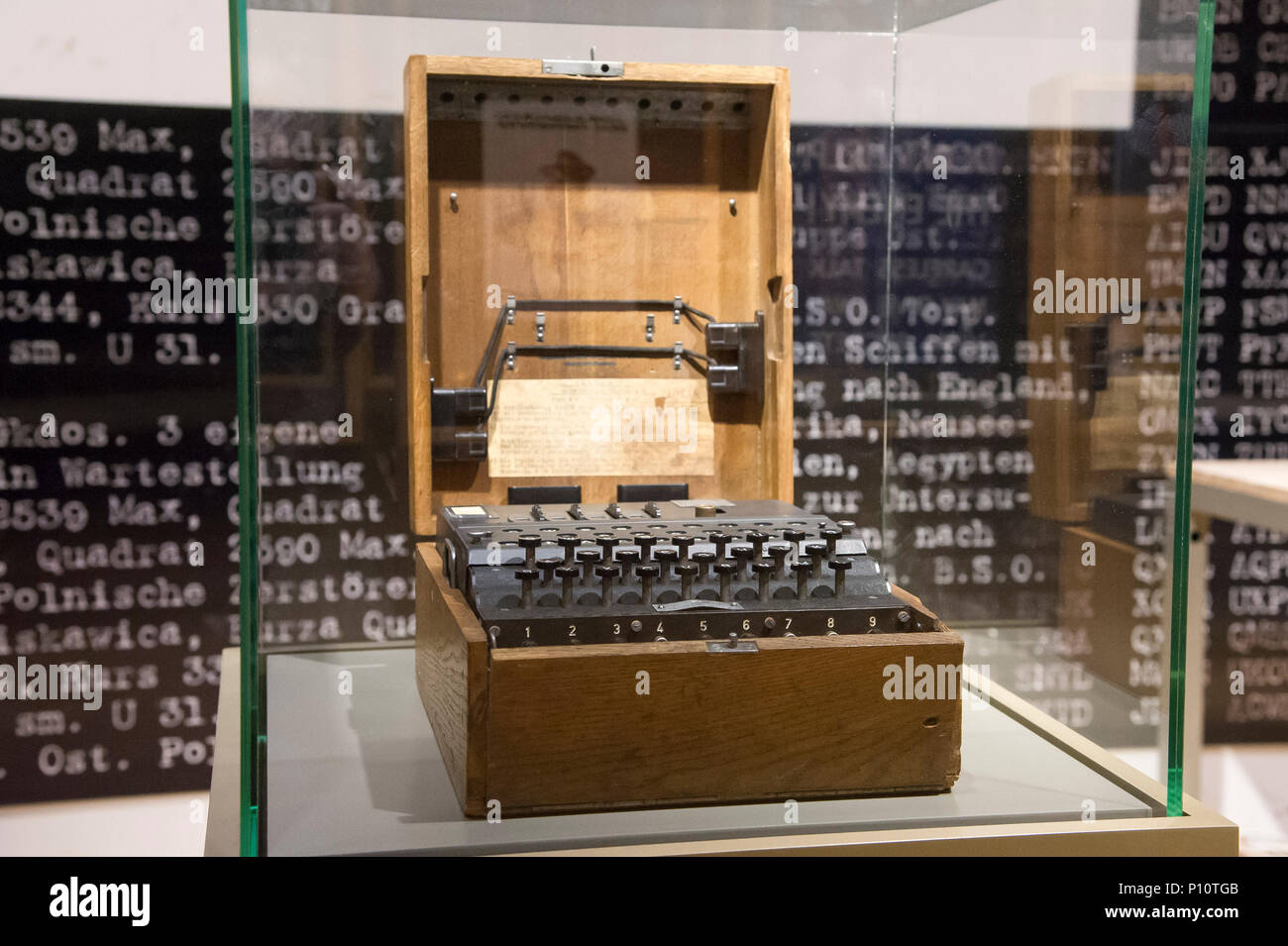 Enigma machine, German electro mechanical rotor cipher machine, used by ...