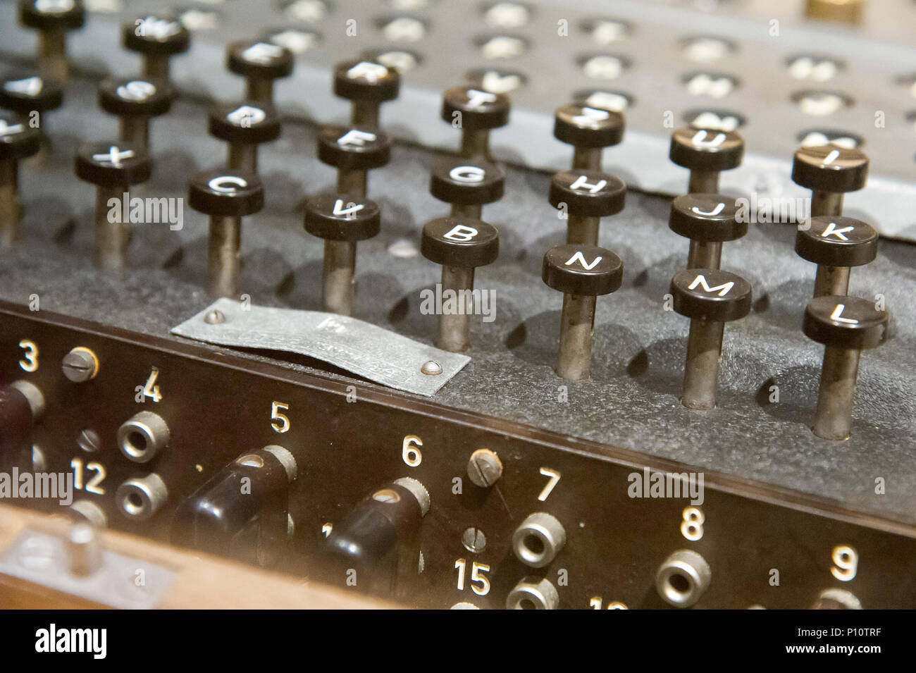 Enigma machine, German electro mechanical rotor cipher machine, used by ...