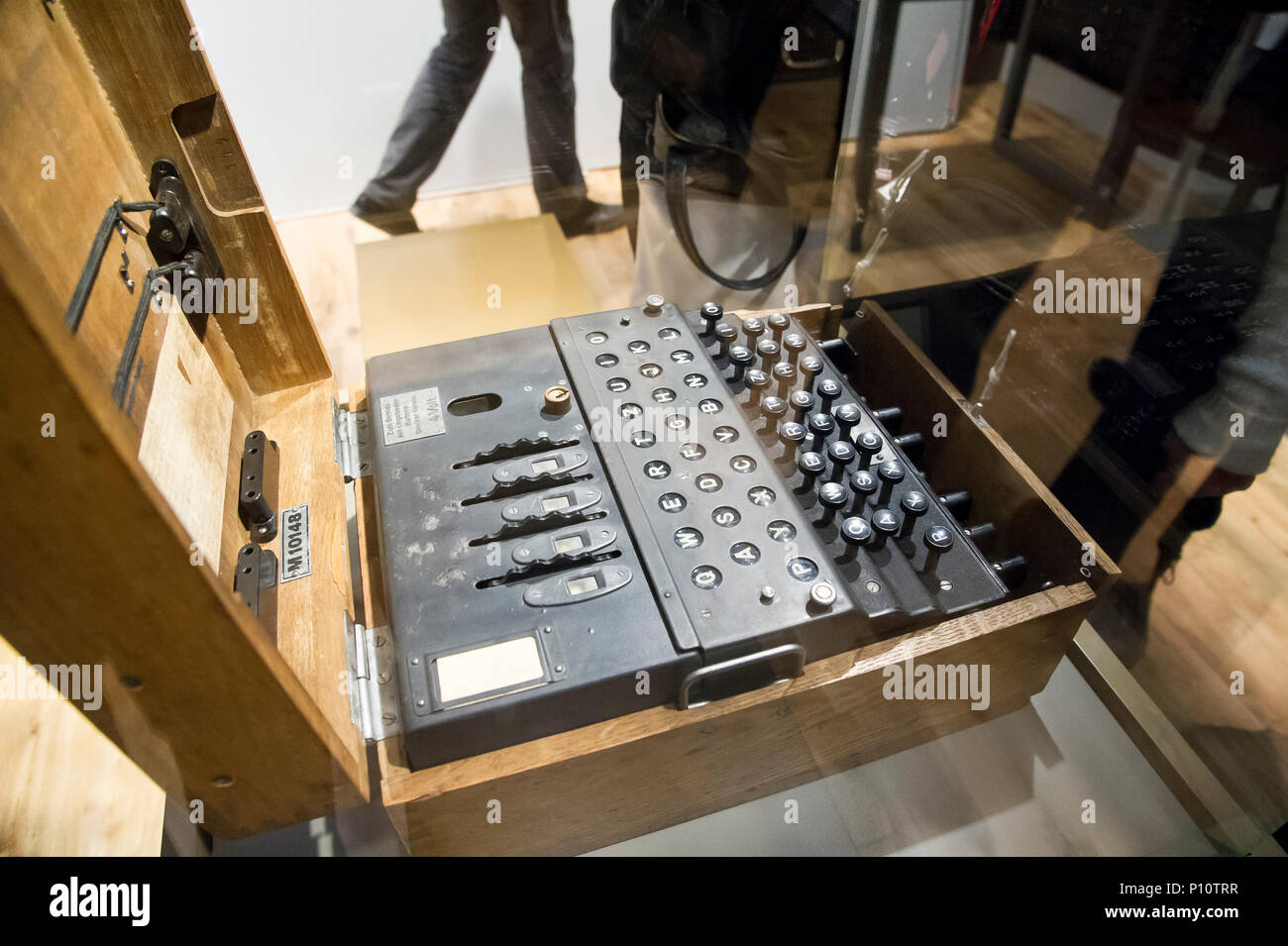 Enigma machine, German electro mechanical rotor cipher machine, used by ...