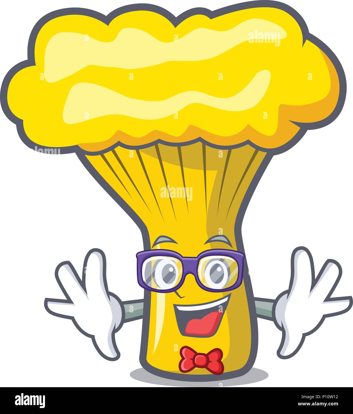 Geek chanterelle mushroom character cartoon Stock Vector Image & Art ...