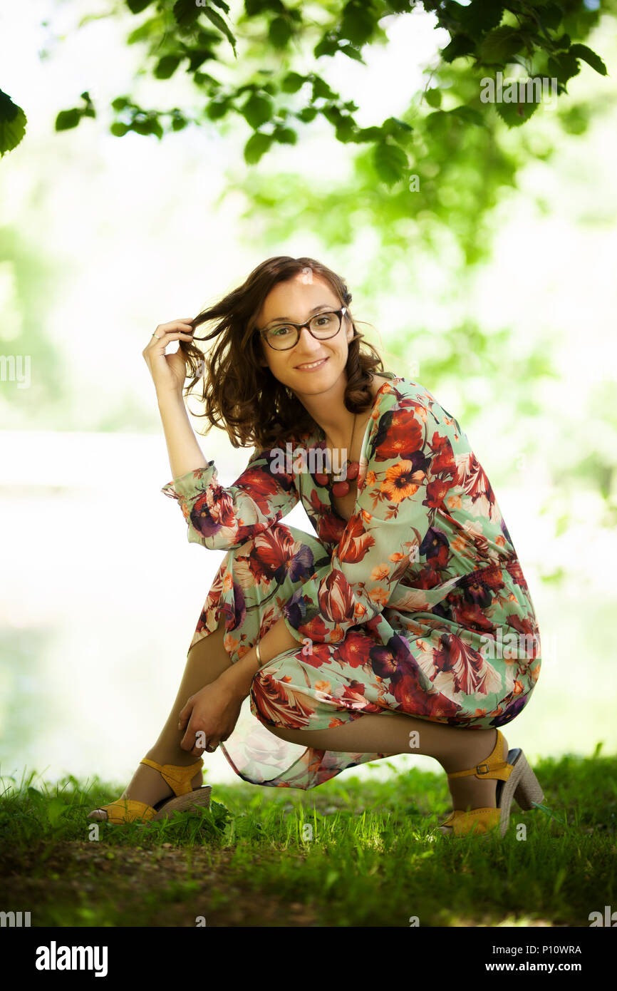 Happy nature smile smiling woman hi-res stock photography and images ...