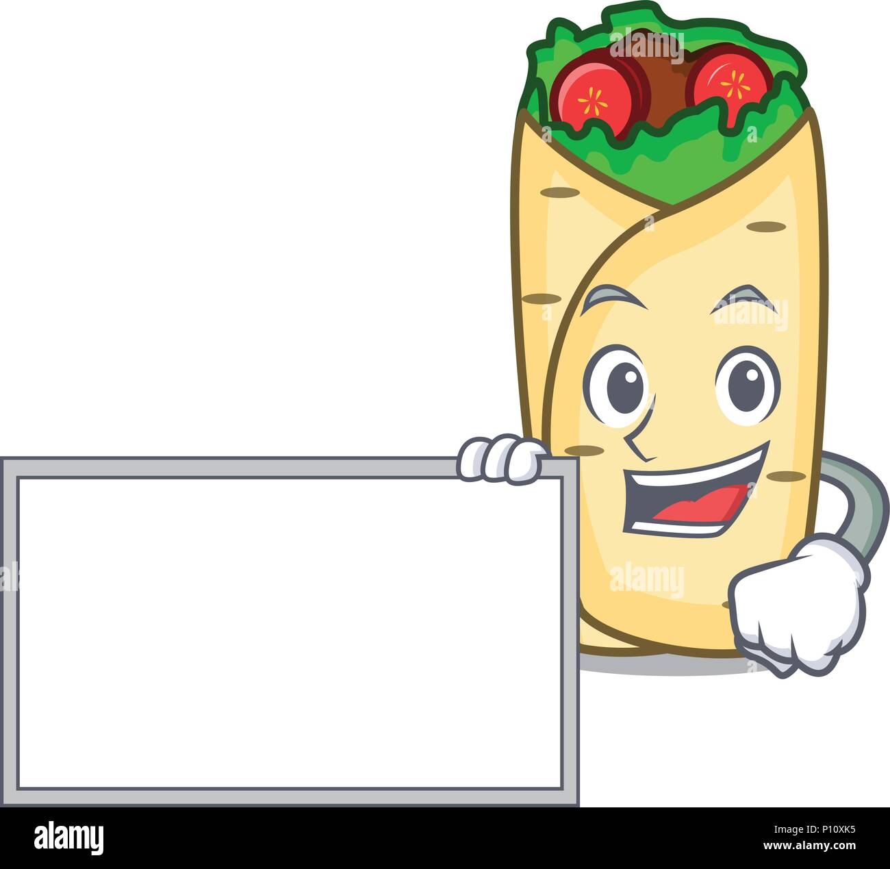 With board burrito character cartoon style Stock Vector Image & Art - Alamy
