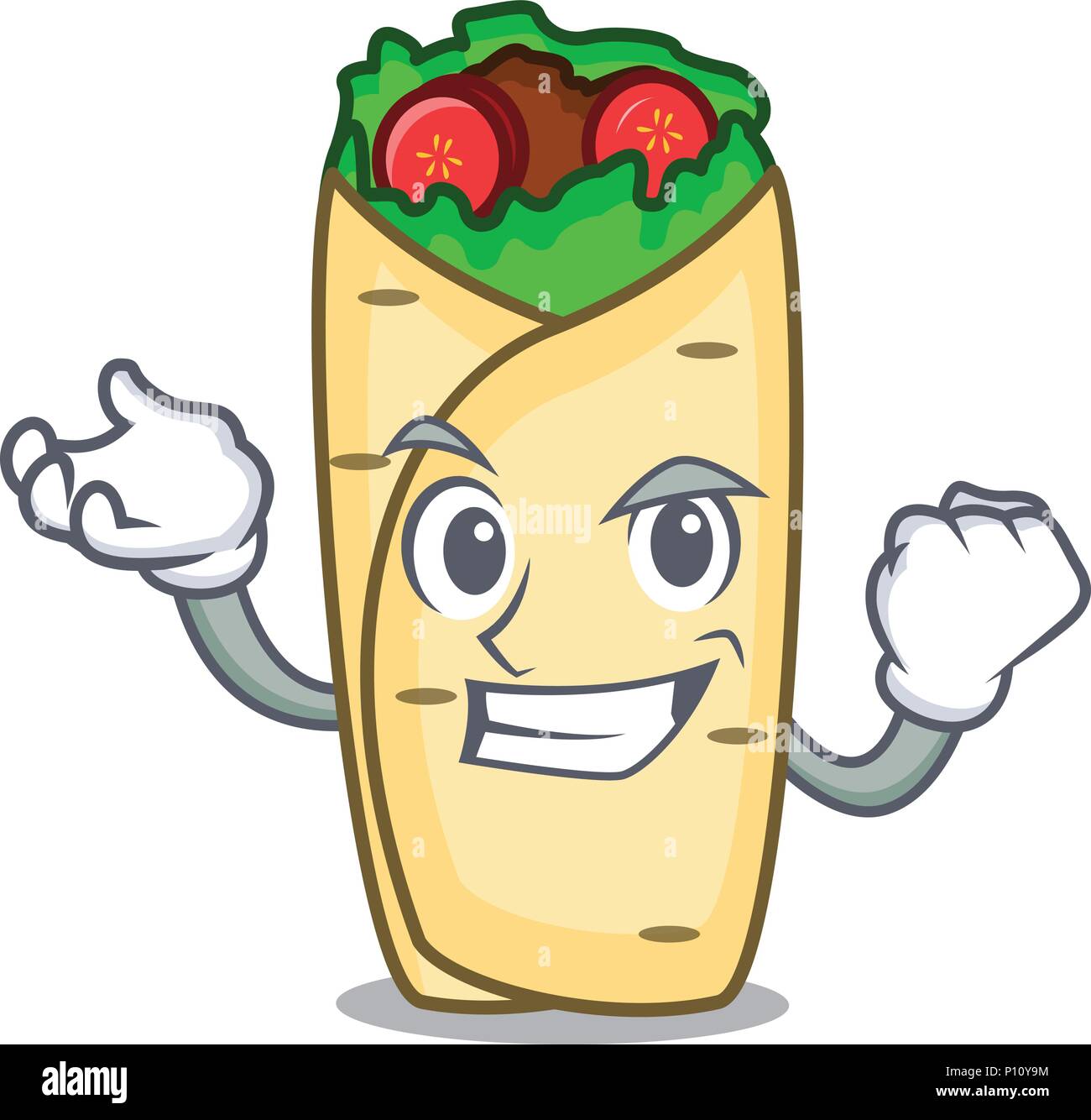 Successful burrito character cartoon style Stock Vector Image & Art - Alamy