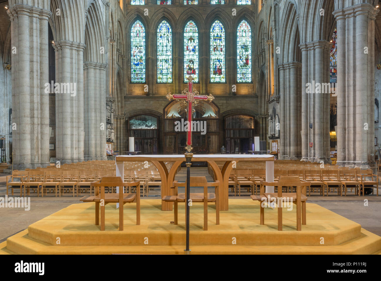 Ripon Cathedral interior Stock Photo - Alamy