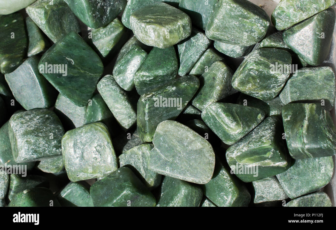jade gem stone as natural mineral rock specimen Stock Photo - Alamy