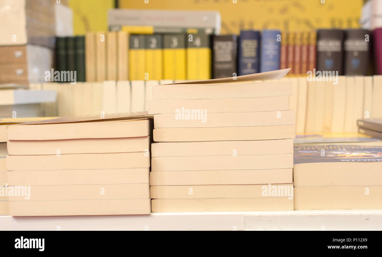 Stack of books stored as Education and business concept Stock Photo - Alamy