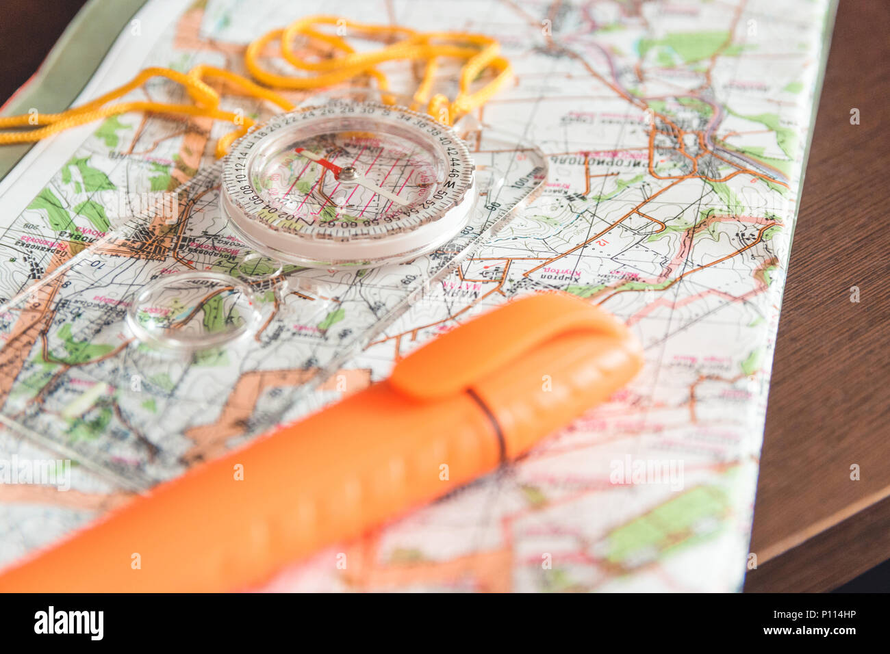 Compass Marker On Old Map High Resolution Stock Photography and Images ...