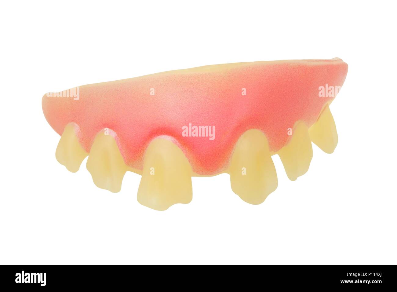 Silicone teeth on white background Stock Photo - Alamy