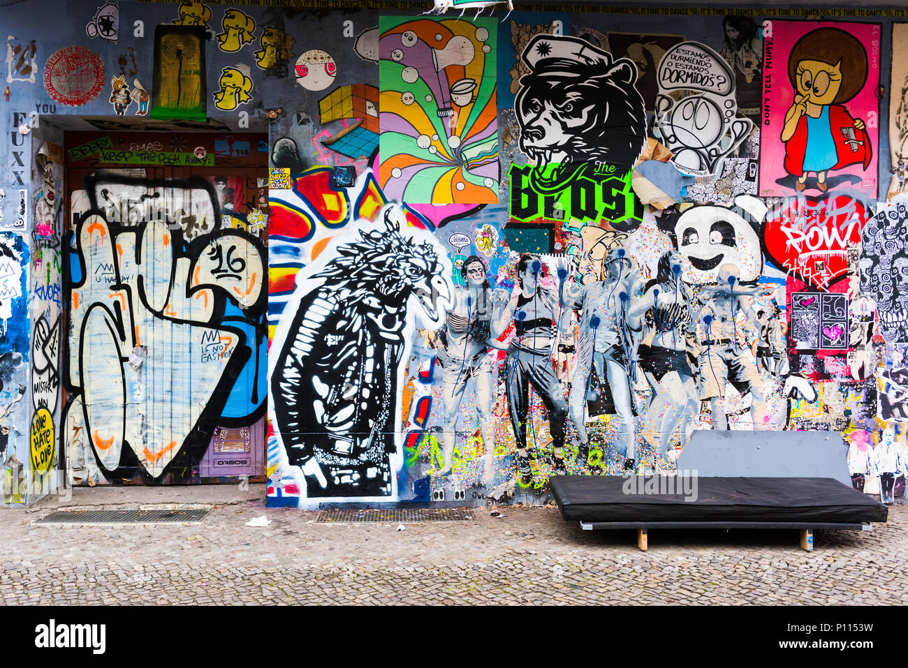 graffiti wall in berlin, germany - colorful, rebellion, culture concept ...