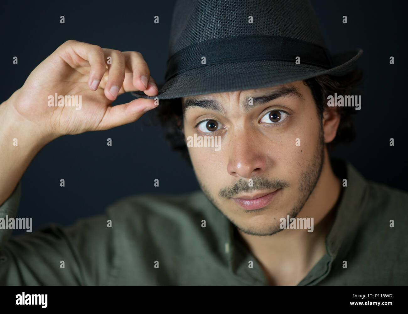 Pose with hat hi-res stock photography and images - Alamy