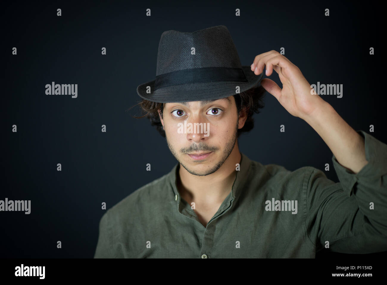 Pose with hat hi-res stock photography and images - Alamy