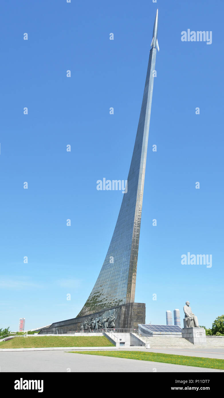 Moscow, Russia - Mayl 20, 2018: Monument to the Conquerors of space ...
