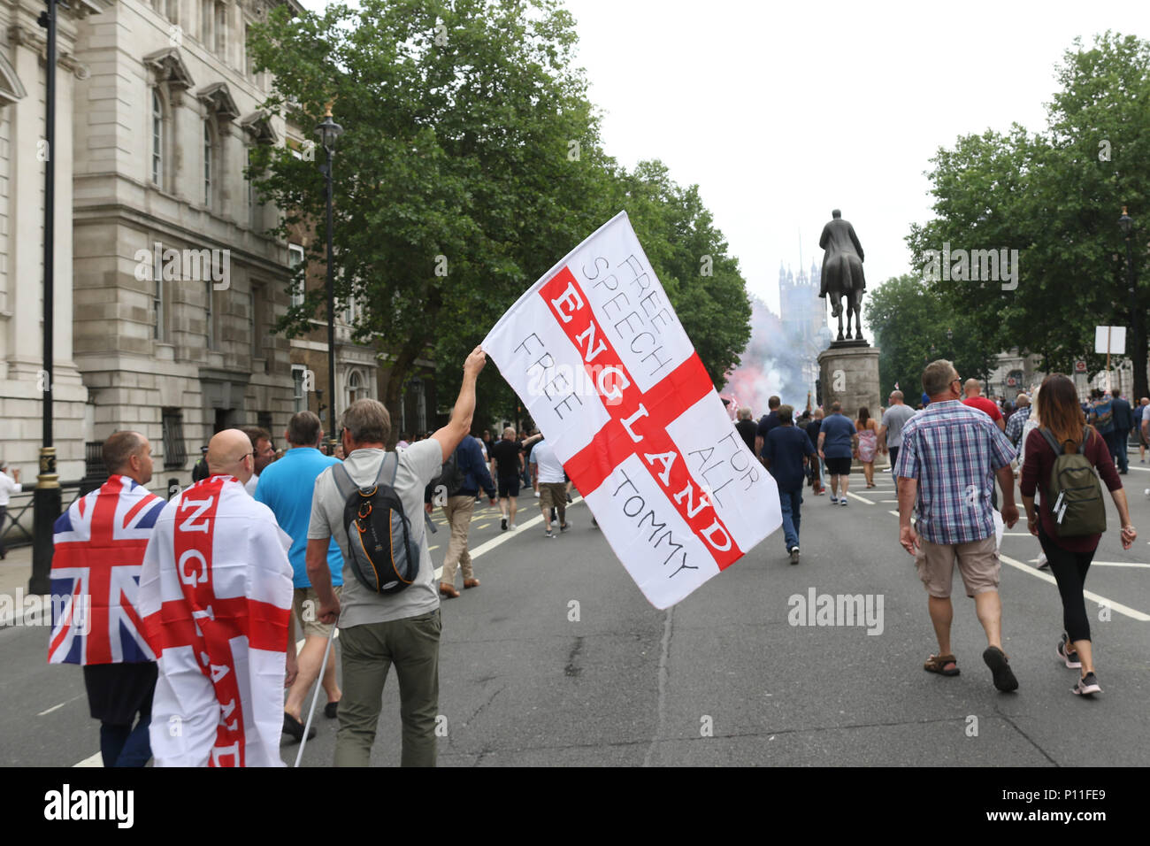 London, England. 9th June 2018. Tens of thousands of patriotic English ...
