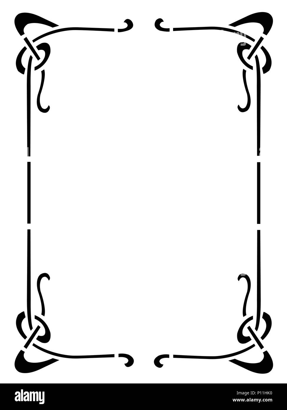 Border frame yellow flower Black and White Stock Photos & Images - Alamy