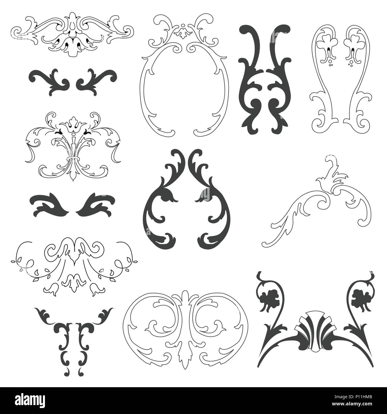 Antique elements Stock Vector Images - Alamy