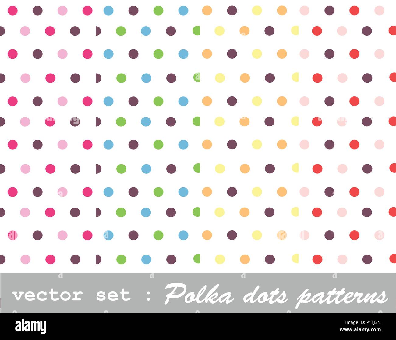 Seamless patterns, polka dot set Stock Vector Image & Art - Alamy