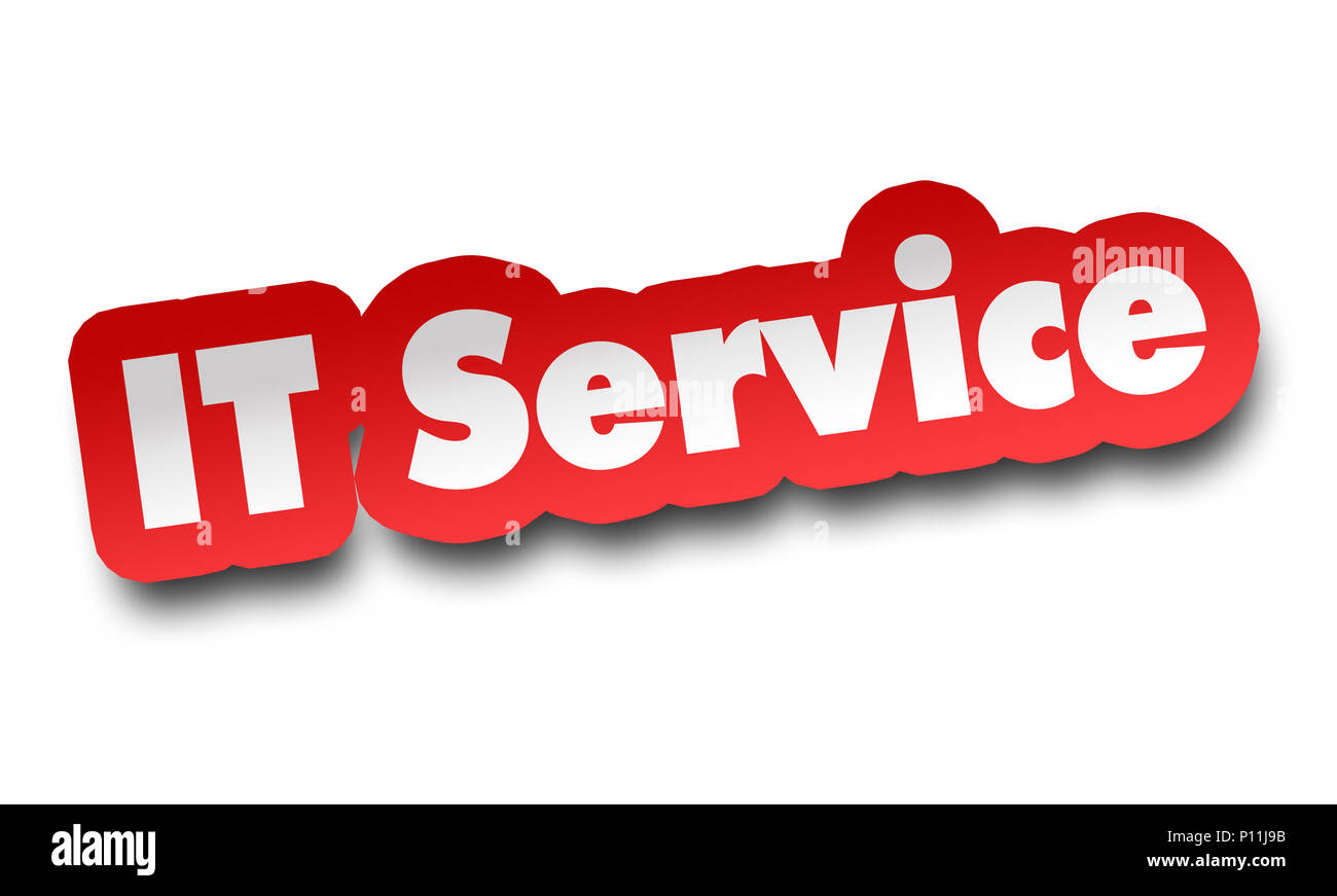 it service concept 3d illustration isolated on white background Stock ...