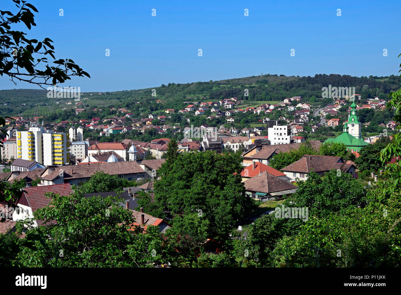 View towards SW, over the downtown of Zalău Stock Photo - Alamy