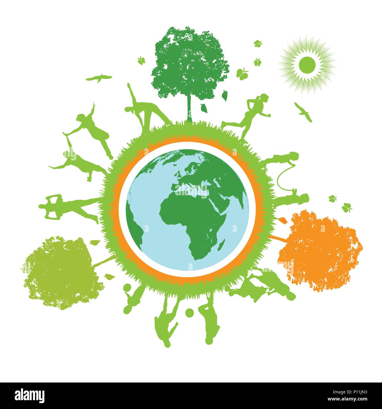 Child drawing map of the world Stock Vector Images - Alamy