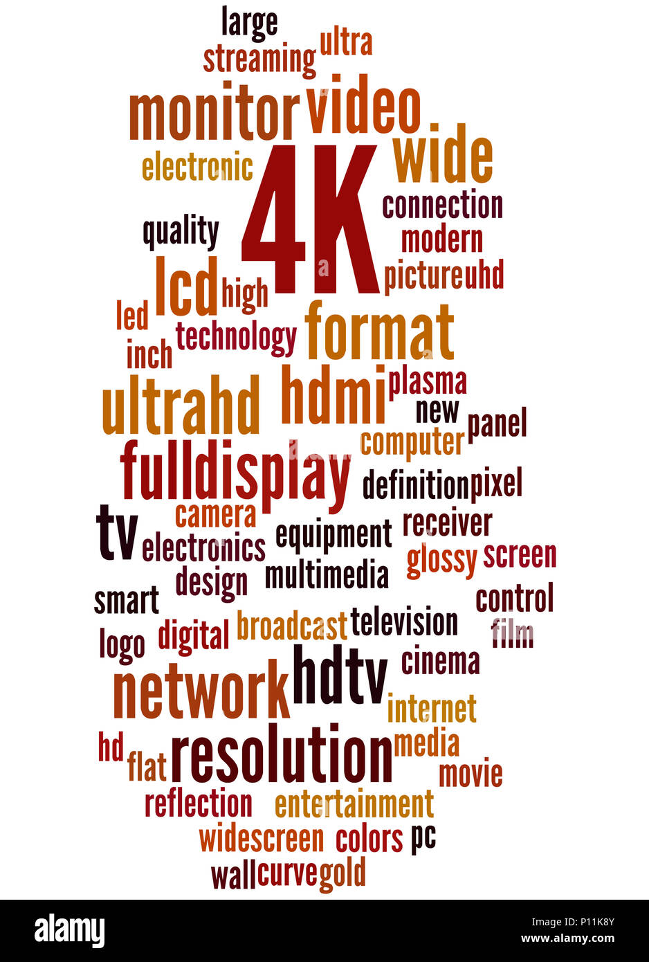 4K, word cloud concept on white background Stock Photo - Alamy