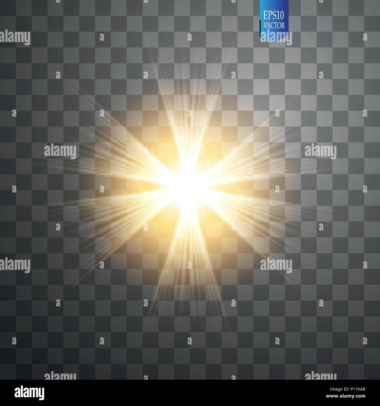 Sun isolated on transparent background. Vector illustration Stock ...