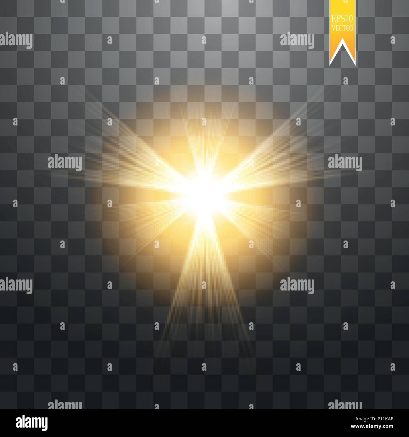 Sun isolated on transparent background. Vector illustration Stock ...