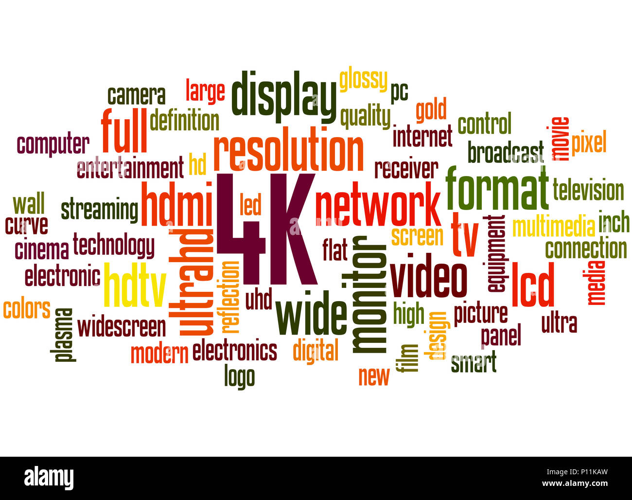 4K, word cloud concept on white background Stock Photo - Alamy