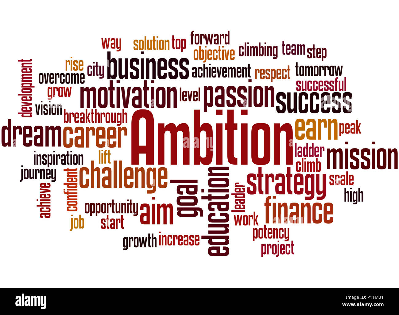 Ambition, word cloud concept on white background Stock Photo - Alamy
