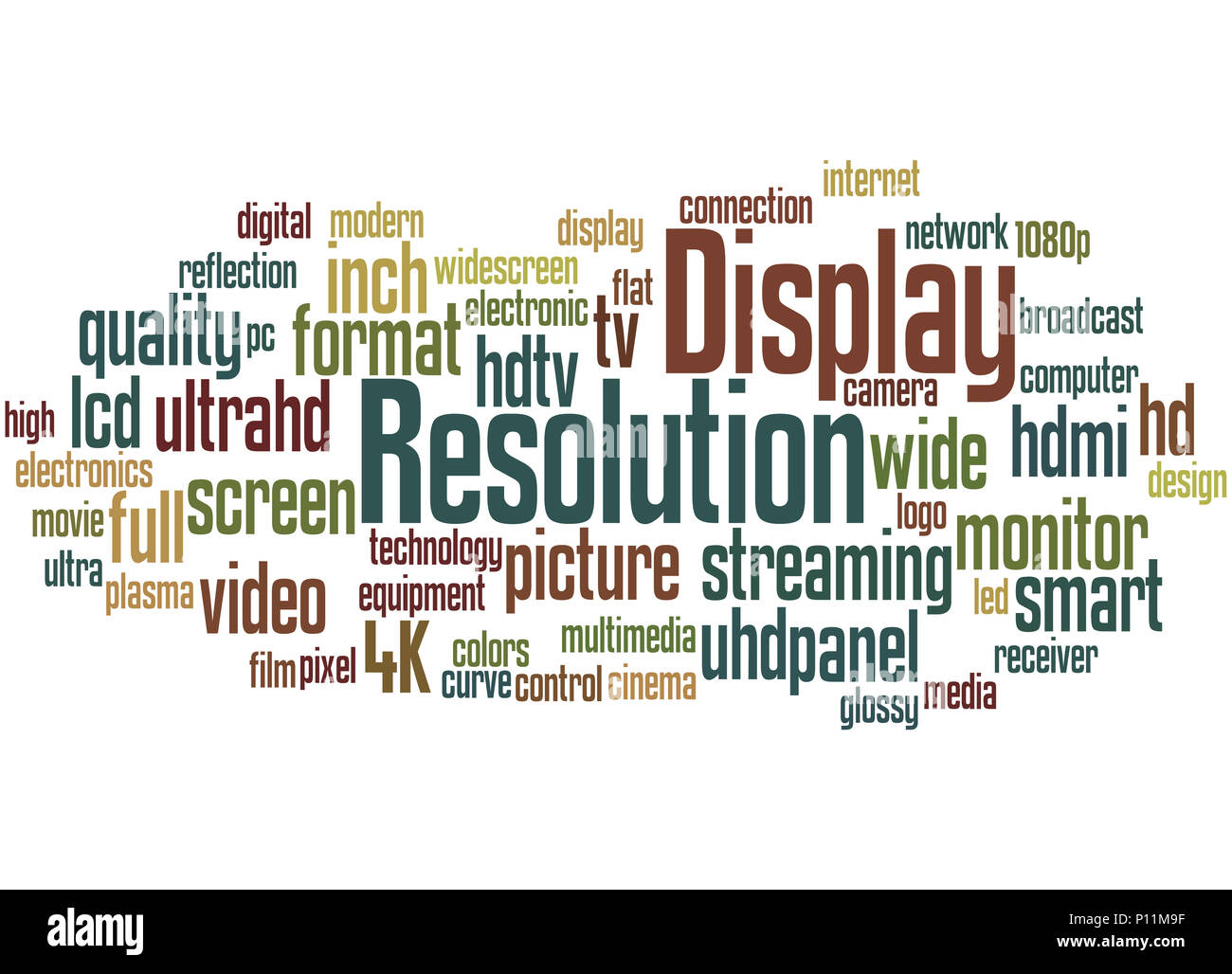 Display Resolution, word cloud concept on white background Stock Photo ...