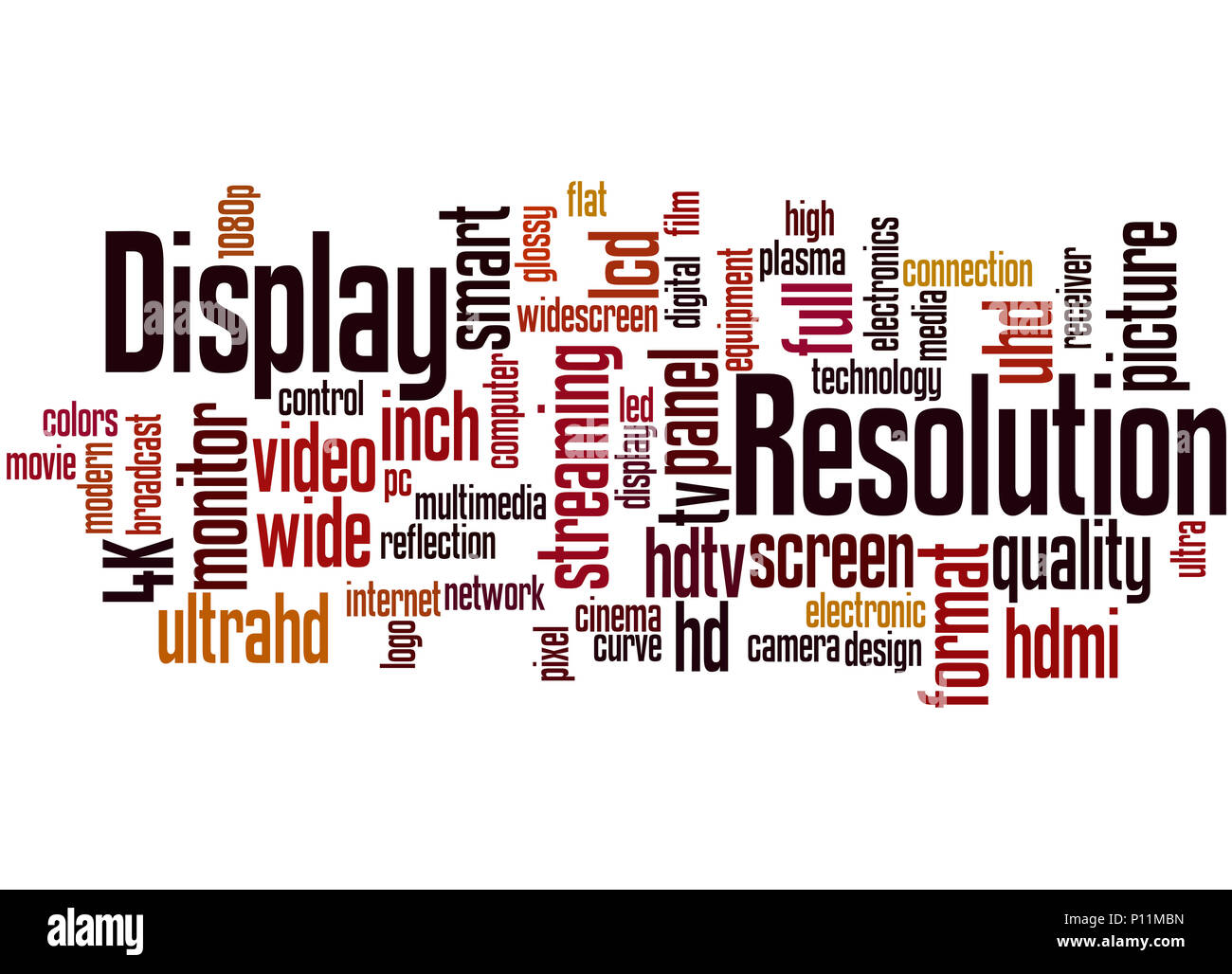 Display Resolution, word cloud concept on white background Stock Photo ...