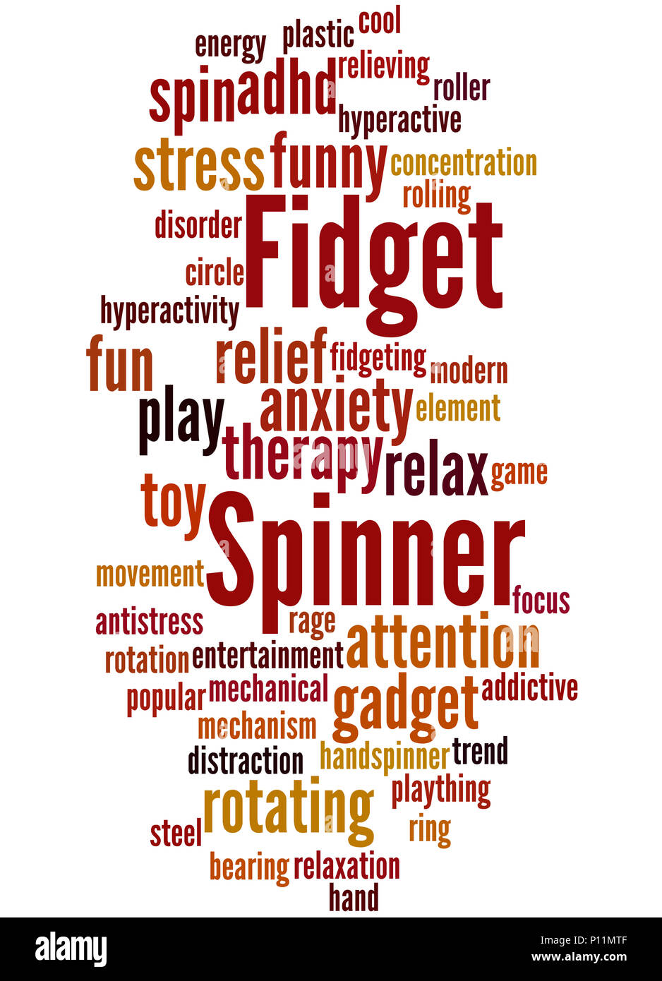 Fidget spinner, word cloud concept on white background Stock Photo - Alamy