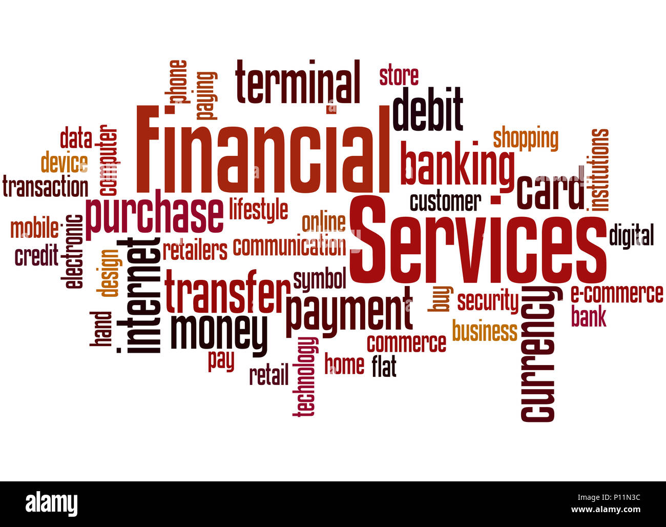 Financial Services, word cloud concept on white background Stock Photo ...