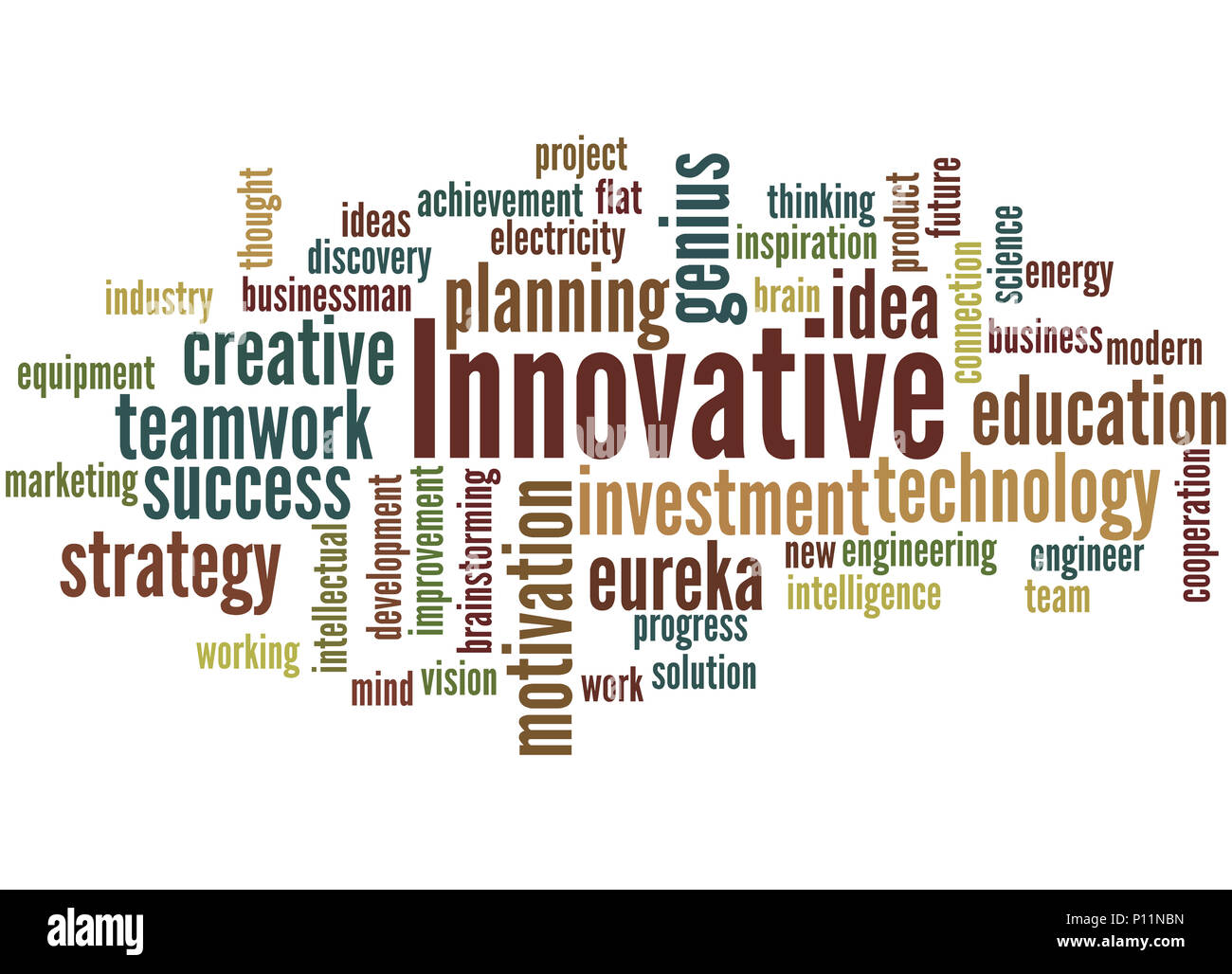Innovate, word cloud concept on white background Stock Photo - Alamy