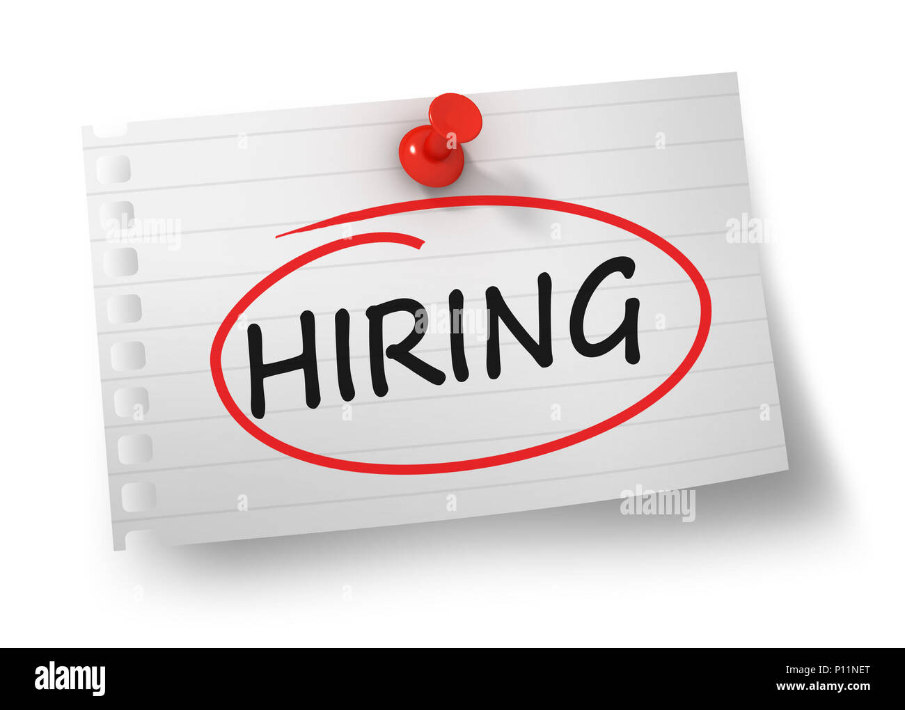 hiring concept 3d illustration isolated on white background Stock Photo ...