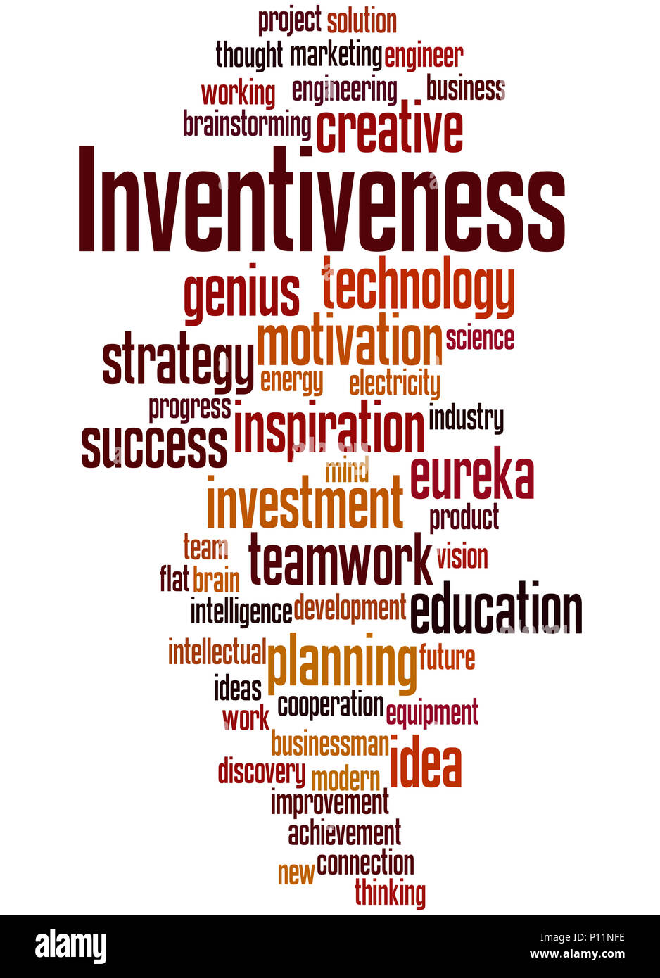 Inventiveness, word cloud concept on white background Stock Photo - Alamy